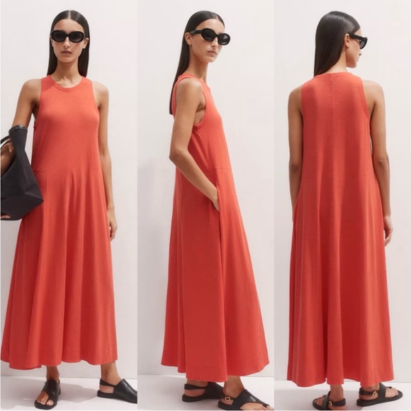 ME+EM | Dresses | Nwt Meem Flared Slub Jersey Maxi Dress Size Us 4 ...